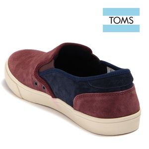 Toms | Shoes | Toms Mens Dark Red Suede Leather Slipon Sneaker | Poshmark